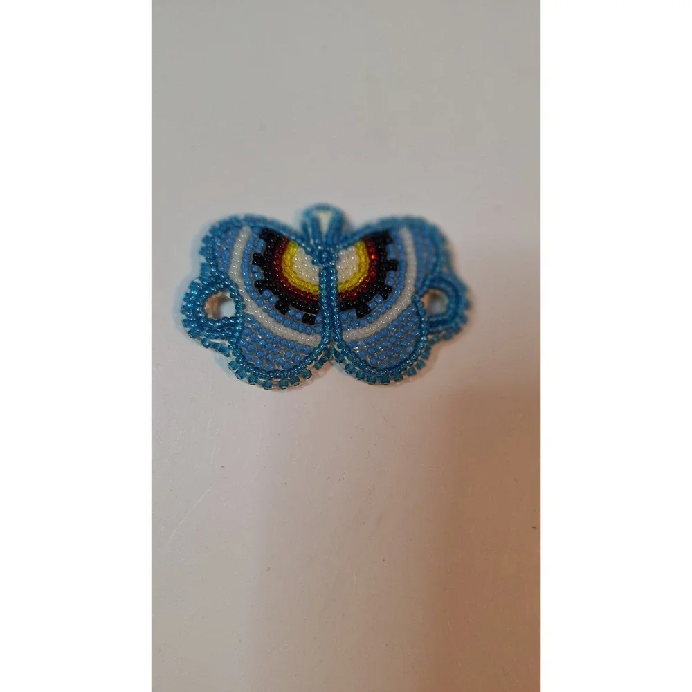The Unbranded Brand | Accessories | Glass Seed Bead Butterfly Hair Clip ...